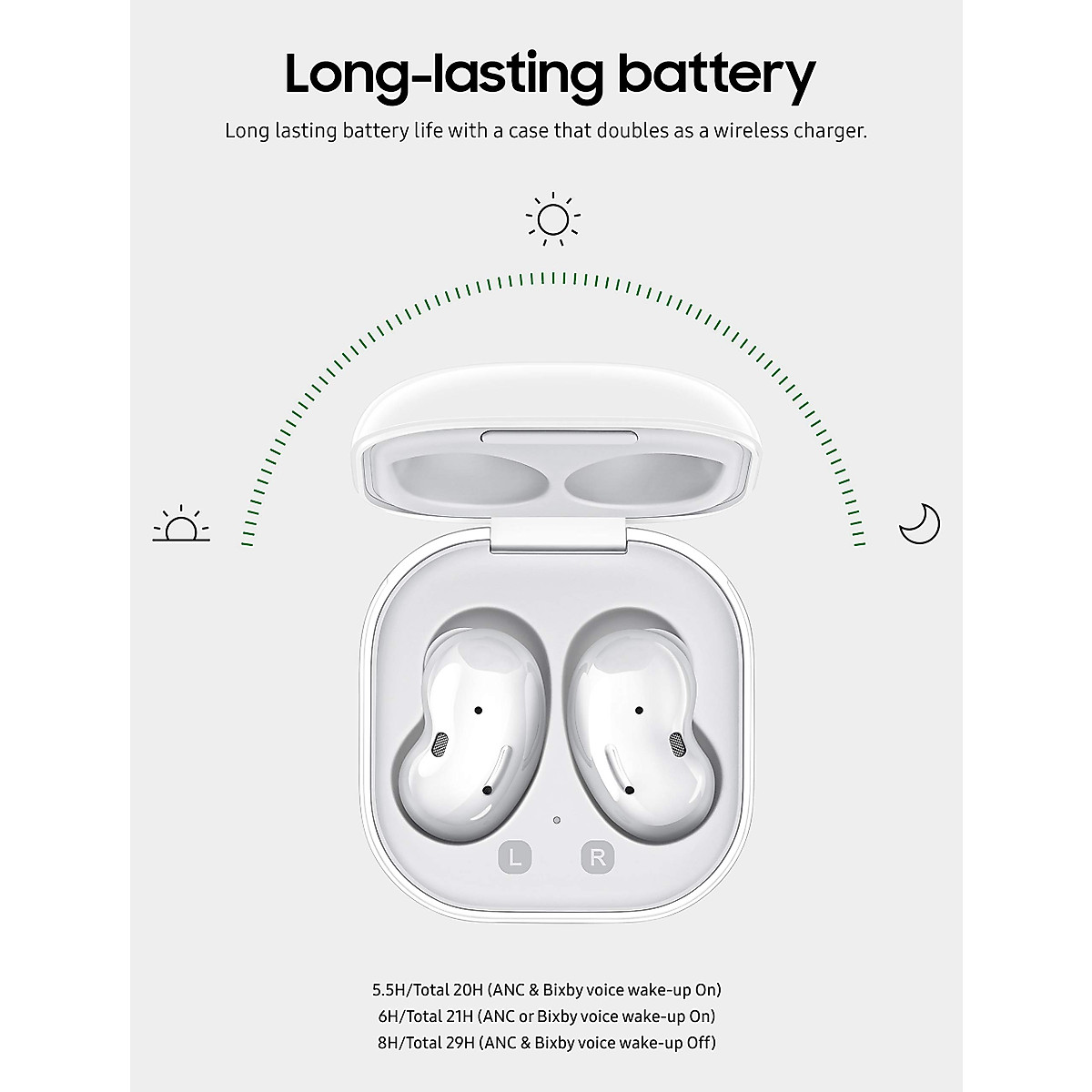SAMSUNG Galaxy Buds Live True Wireless Bluetooth Earbuds w/ Active Noise Cancelling, Charging Case, AKG Tuned 12mm Speaker, Long Battery Life, US Version, Mystic White