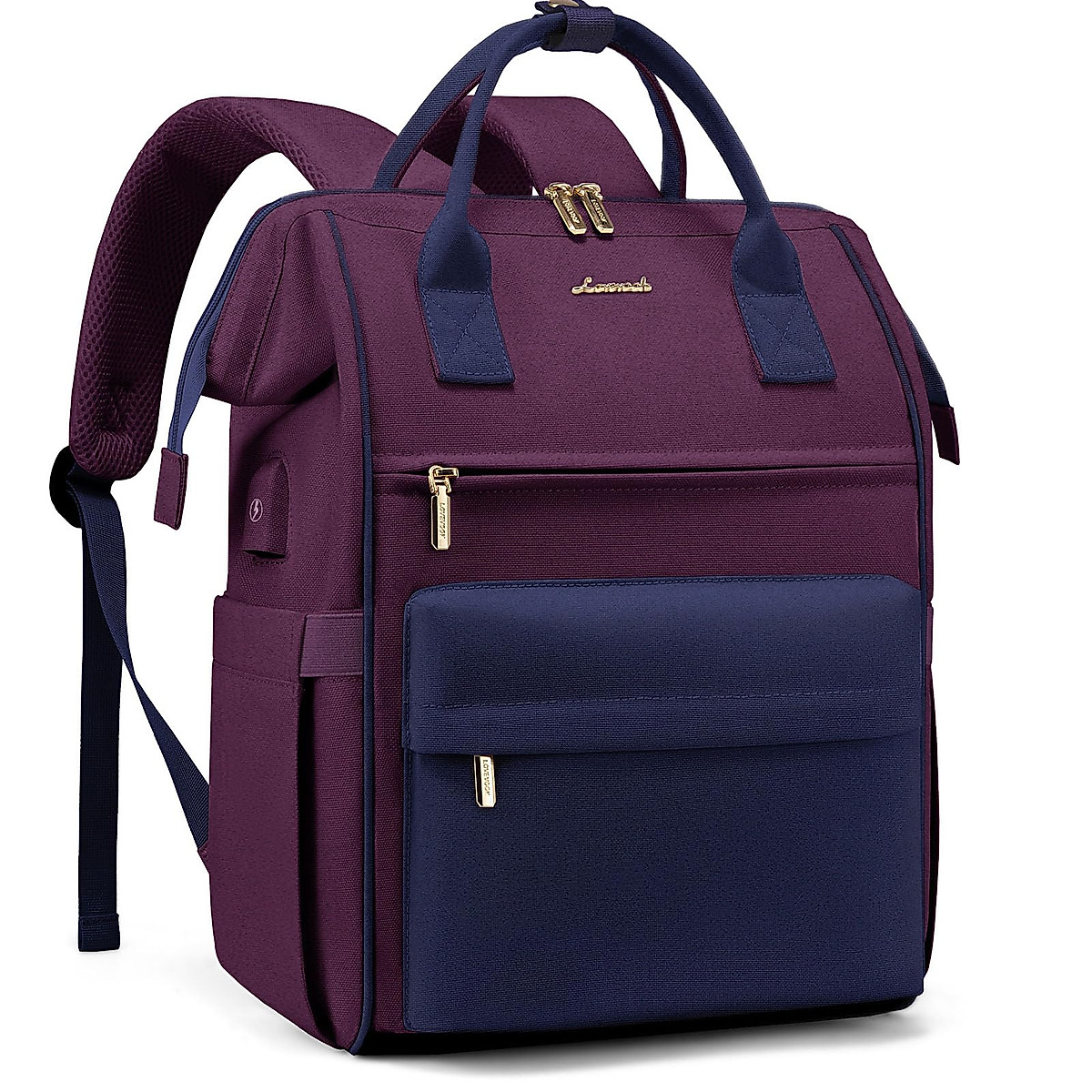 LOVEVOOK Laptop Backpack for Women, Teacher Nurse Work Bag Waterproof Fashion Travel Backpack Purse, 15.6 Inch Computer Backpack with USB Port