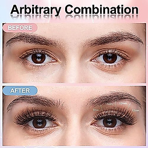 Cluster Eyelash Extension Kit, Extra Large Capacity Set, DIY Individual Lash Extension at Home…
