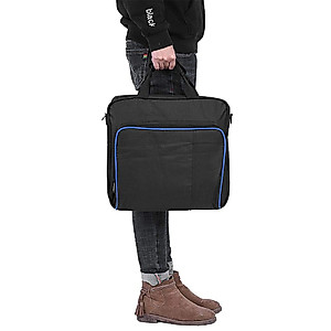 Carrying Case, Black Protective Shoulder Bag Pro Carrying Case Bag Travel Storage Handbag for Slim Game System Console and Accessories