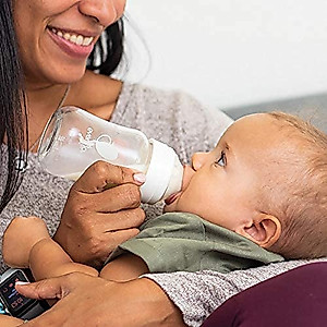 Evenflo Feeding Balance + Wide Neck Printed Bottles, 9oz 2pk, with Pacifier