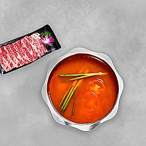 Stainless Steel Split Hot Pot, Dual Flavor, Mandarin Pot with Divider, Shabu Hot Pot for Party Kitchen, Stovetop, 32cm