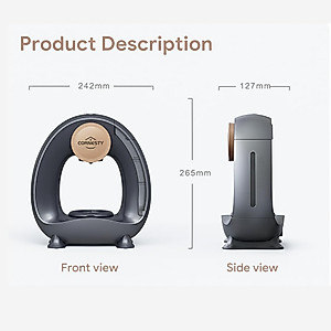 Cornesty Automatic Coffee Maker for Home 240ml Drip Coffee Brewer 1400W Mini Americano Coffee Machine, 185℉ Constant Temperature, Silent, Compatible with K-Cup Pods and Ground Coffee(Grey)