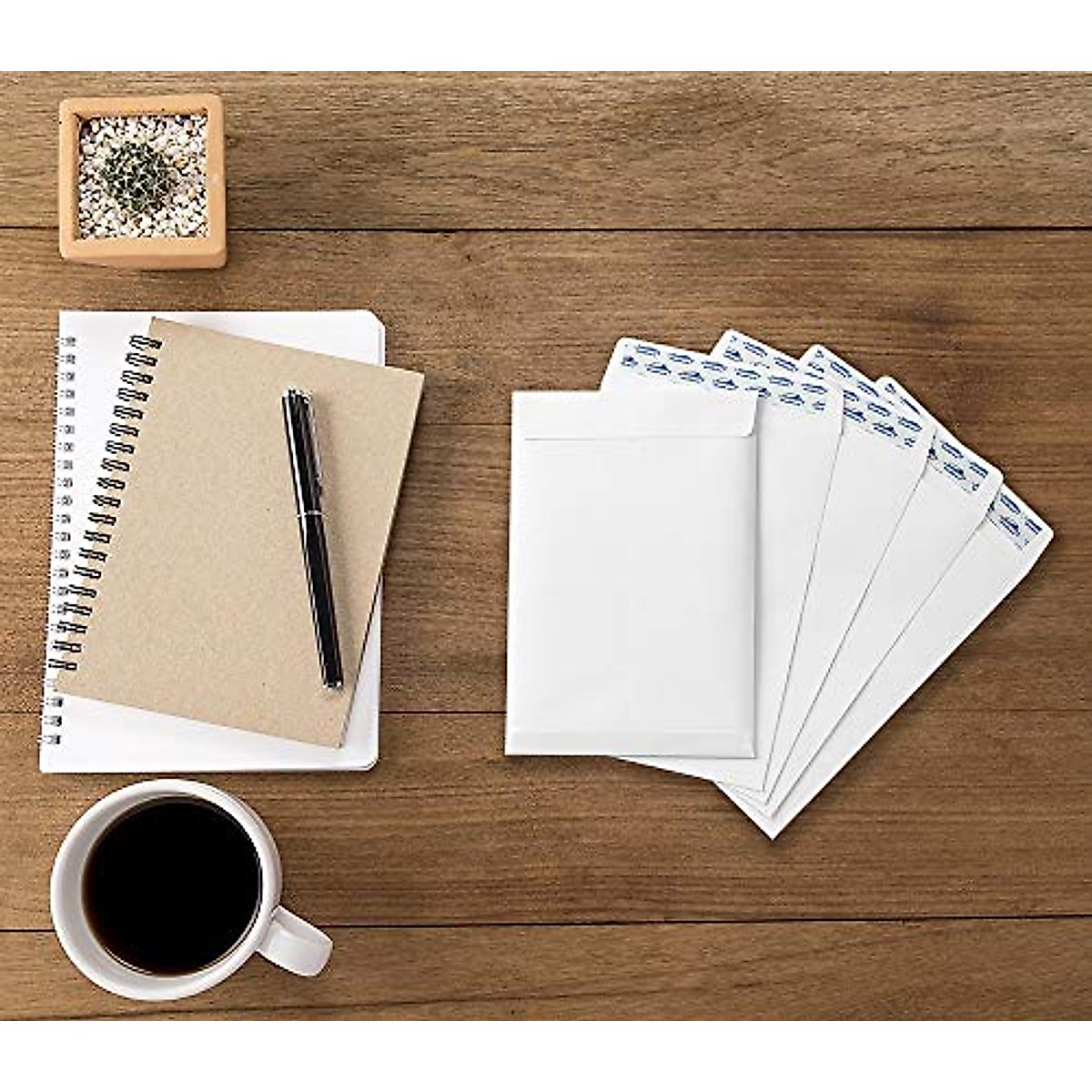 ValBox 6x9 Self Seal Security Catalog Envelopes 250 Count Small White Envelopes for Mailing, Storage and Organizing