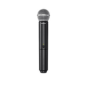 Shure BLX24R/SM58 Wireless Microphone System - 14-Hour Battery Life, 300 ft Range, UHF | SM58 Handheld Vocal Mic, Single Channel Rack Mount Receiver | J11 Band (BLX24R/SM58-J11)