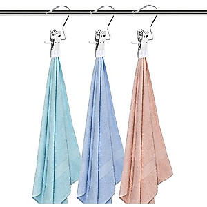 Frezon 15 Pack Boot Hanger for Closet, Laundry Hooks with Clips, Boot Holder, Hanging Clips, Portable Multifunctional Hangers Single Clip Space Saving for Jeans, Hats, Tall Boots, Towels(White)