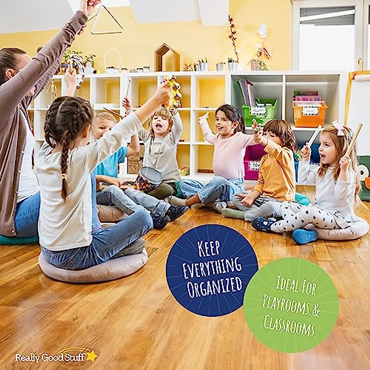 Really Good Stuff Chapter Book Library Bins with Dividers, 8¾" x 13½" x 7¾" - 4 Pack, Neon | Plastic Shelf Bin Organizer for Classroom Library, Book Organization, Documents, Files, Magazines