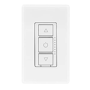 Luvoni WiFi Smart Dimmer Switch, 3-Way/Single Pole Electrical Light Switch, 3 Button, 300 Watt max, LED Compatible, Screwless Wall Plate Included, Compatible with Alexa and Google Assistant