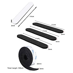 25 Pcs Hat Size Tape Self Adhesive, Hat Size Reducer High Density Foam Reducing Roll for Hats Caps Sweatband(Black and White)