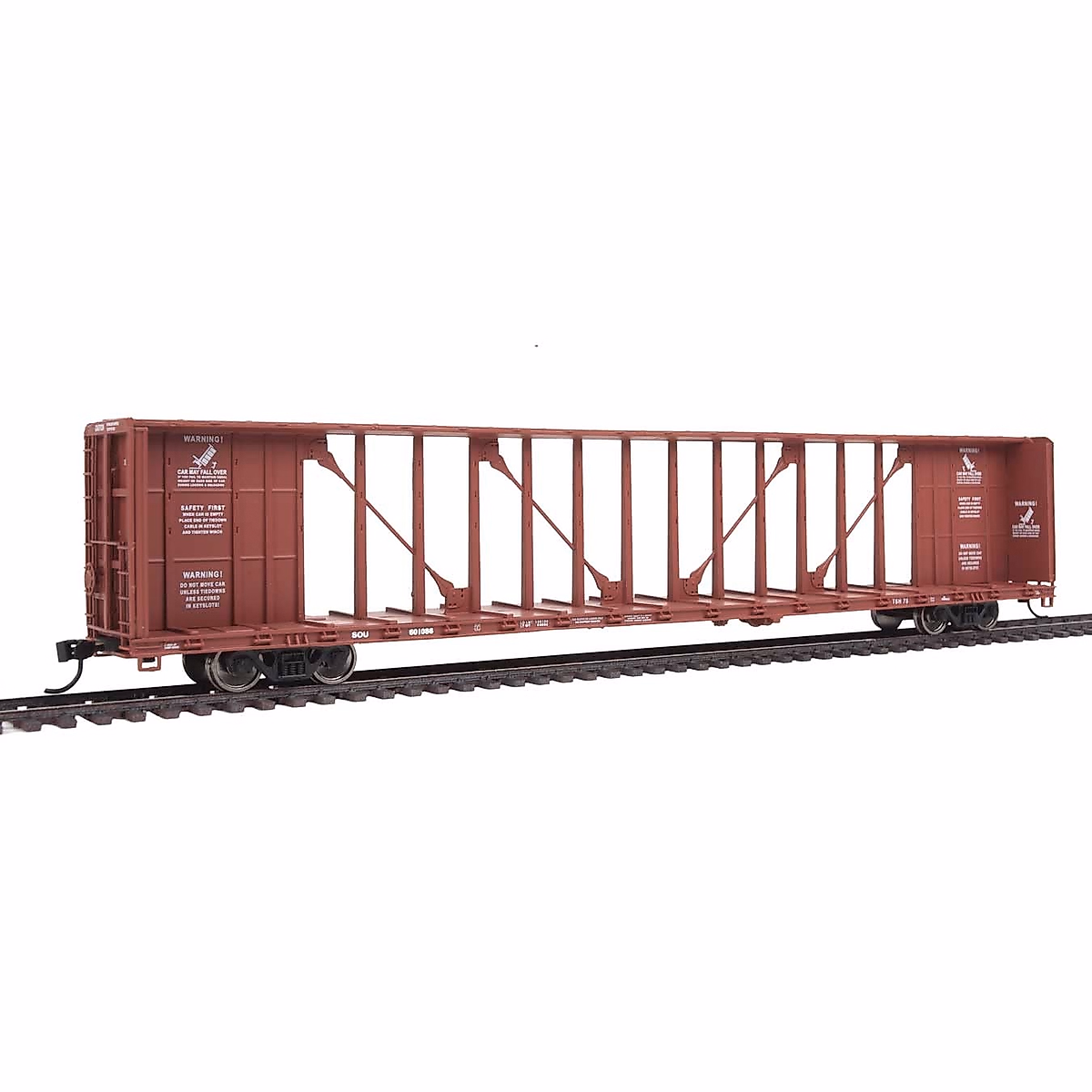 Walthers 4853 72' Centerbeam Flatcar with Standard Beam - Ready to Run -- Southern #601086