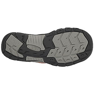 KEEN Newport H2 Closed Toe Water Sandals, Safety Orange/Fjord Blue, 8 US Unisex little kid