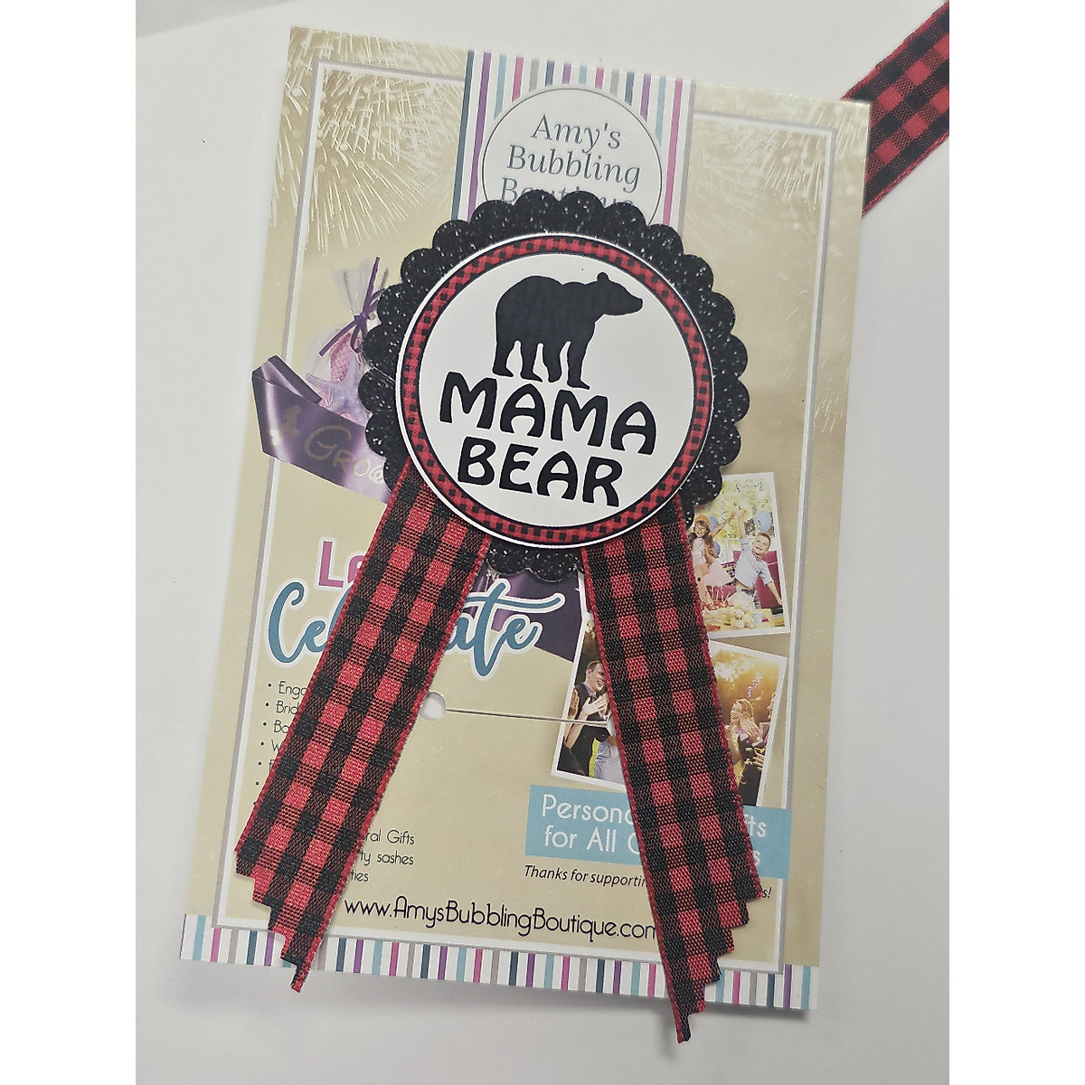 Mama Bear & Papa Bear Baby Shower Pins Daddy to Be Pin Buffalo Plaid Gender Reveal, Red & Black Pin, Baby Sprinkle