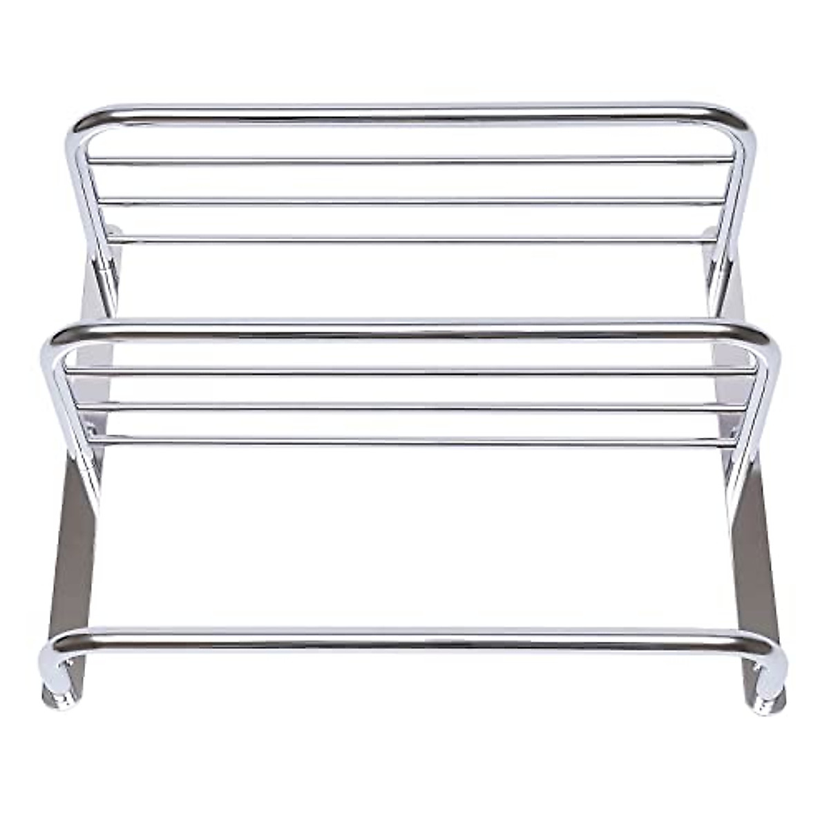 TFCFL Wall-Mounted Hanger Bar Shelf 2 Tier Towel Storage Rack Rail Bathroom Hotel Rack (Style 14)