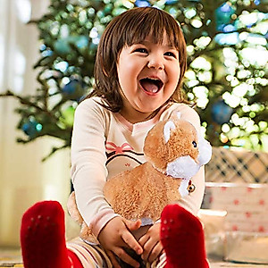 Yellow Robot Cat Plush Cat Stuffed Animal Interactive Cat Meow Kitten Touch Control, Electronic Cat Pet, Robotic Cat Cat Kitty Toy, Animated Toy Cats for Girls Baby Kids L:12"