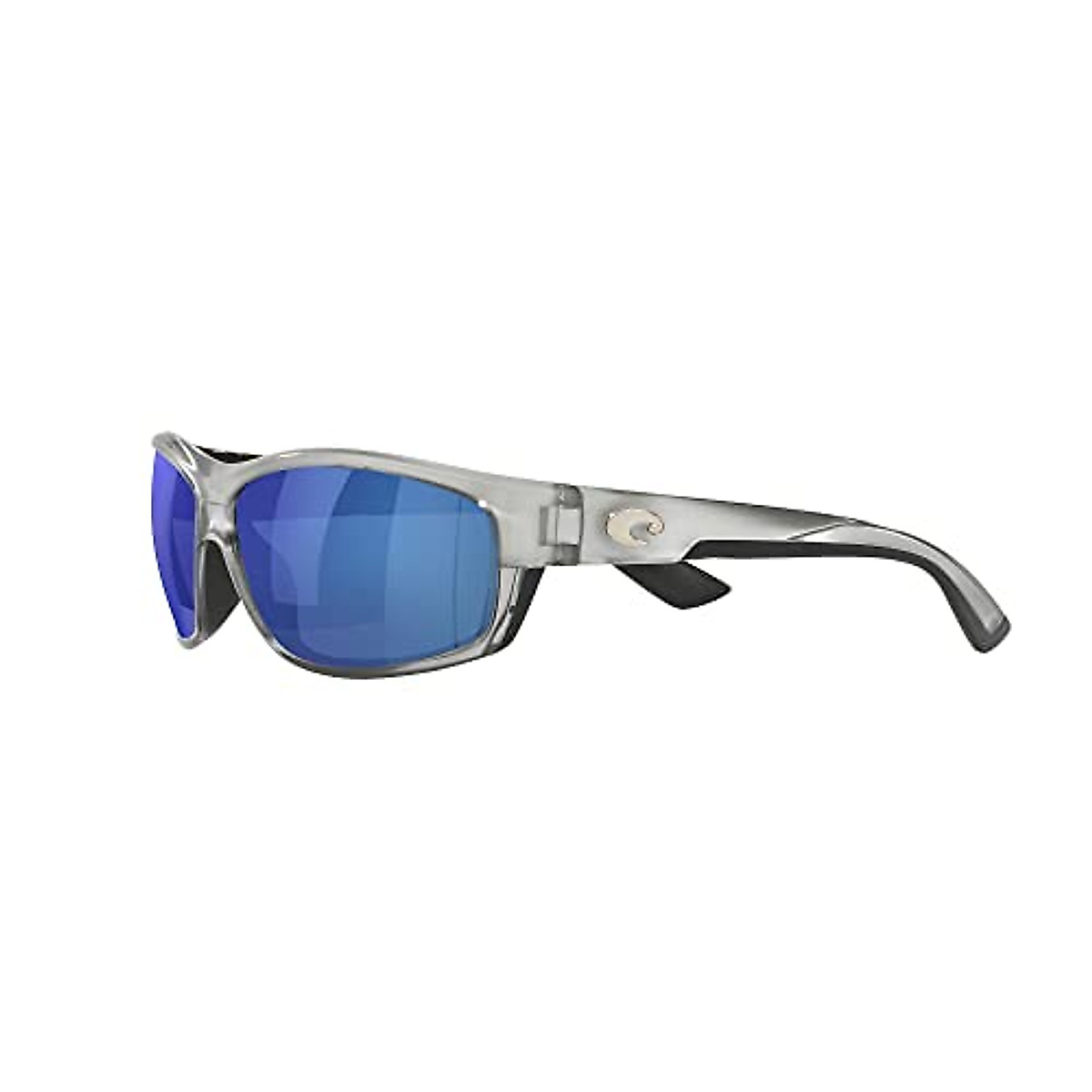 Costa Del Mar Mens Saltbreak Rectangular Sunglasses, Silver/Grey Blue Mirrored Polarized-580P, 65 mm