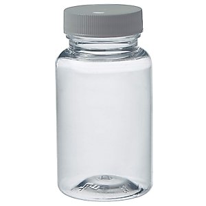 Hudson Exchange 120mL (4OZ) Packer Bottle with Cap, PET, Clear, 6 Pack