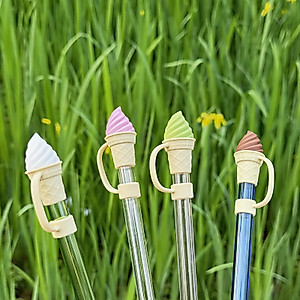 4 Pcs Stanley Straw Covers Silicone Straw Topper 0.4in Dust Proof Straw Cover Cap for Stanley Cup Accessories