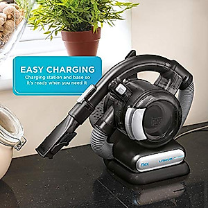 BLACK+DECKER 20V MAX* Flex Cordless Stick Vacuum with Floor Head and Pet Hair Brush (BDH2020FL), Black, Grey