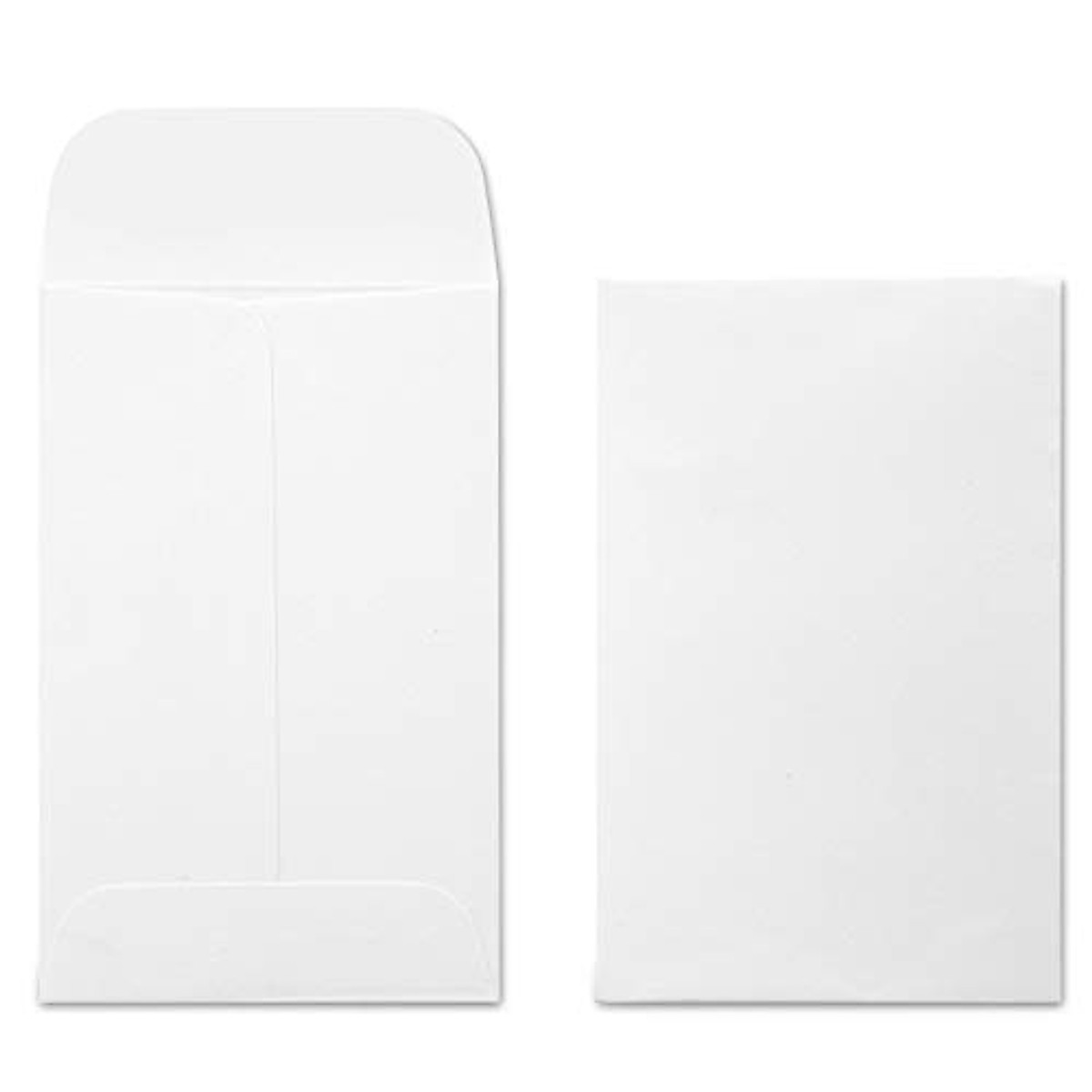 ValBox #1 Coin Envelopes 500Pcs/Box 2.25 x 3.5" Small Parts Envelope with Gummed Flap for Home, Garden or Office Use, White Kraft Seed Envelopes