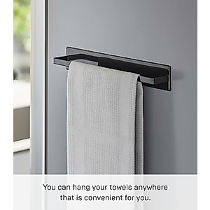 Yamazaki Home Magnetic Kitchen Hanger Steel | Towel Holder, One Size, Black