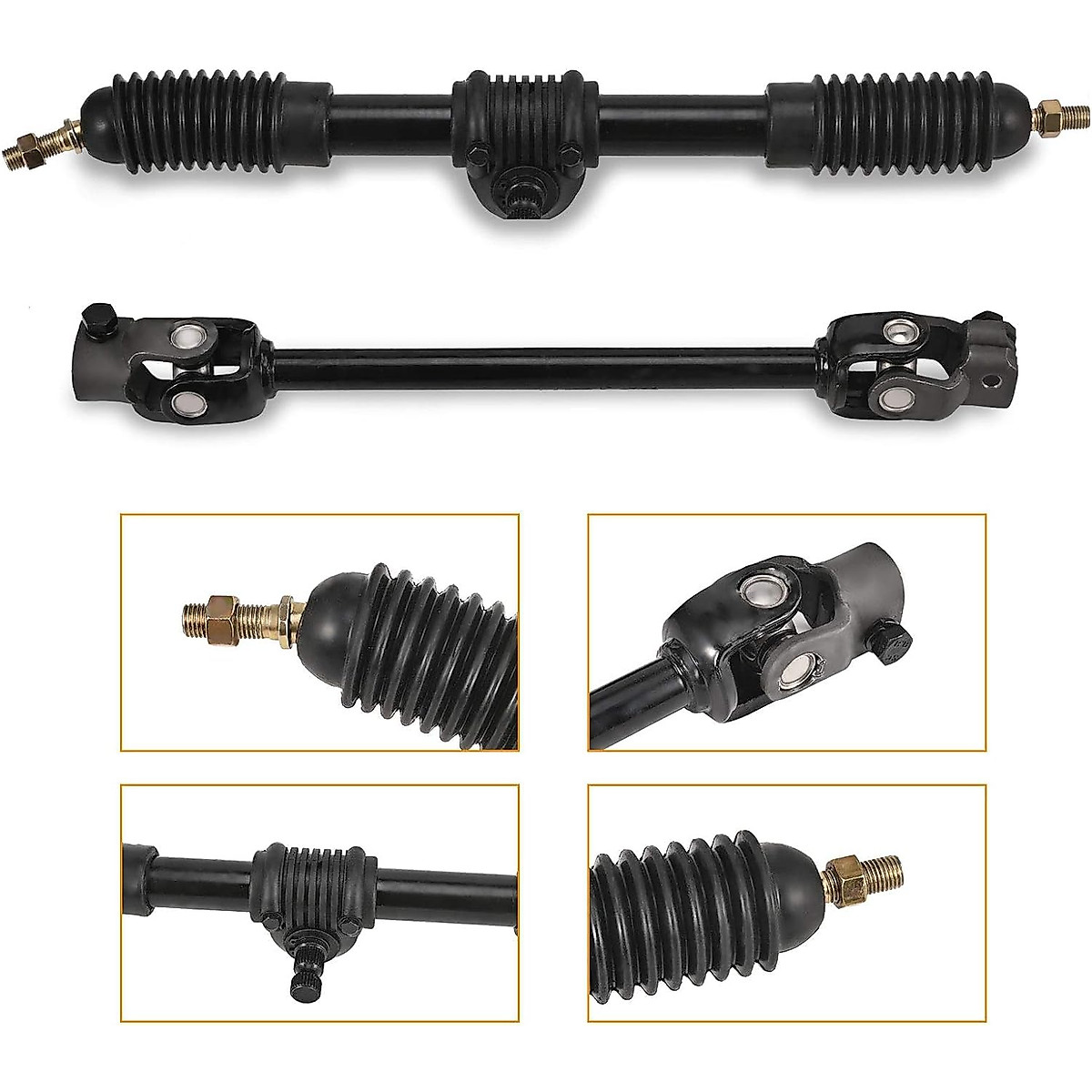 300mm Steering Wheel Tie Rod Rack Adjustable Shaft Tie Rod Kits for Go Kart ATV UTV 110cc 125cc 140cc 150cc