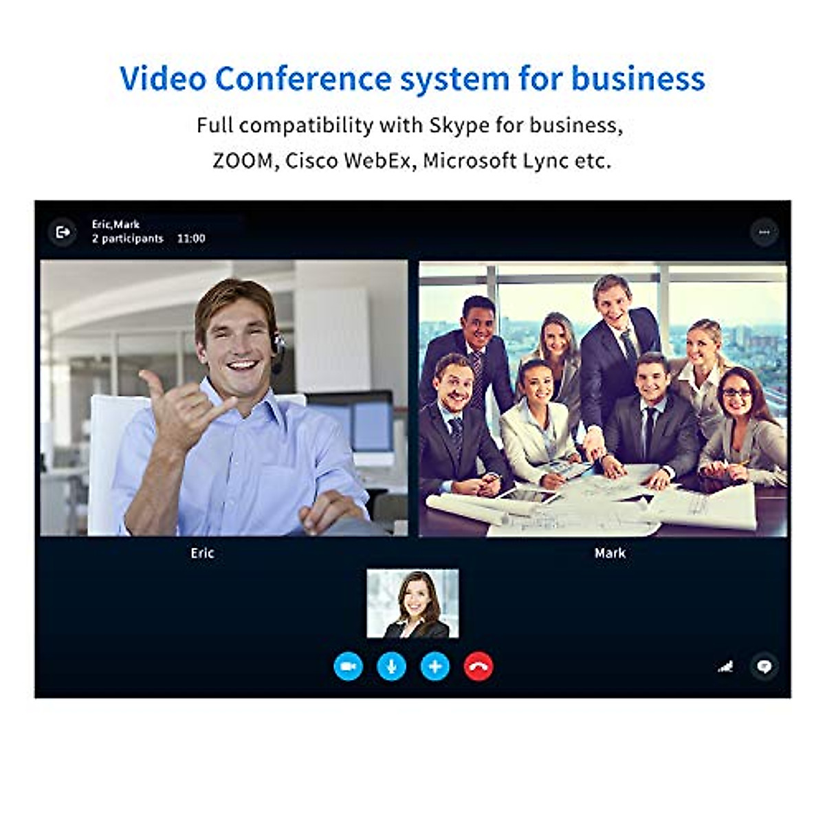 Tenveo Conference Room Camera Video conferencing System Bundle with Bluetooth Speaker for Business Meetings (3X Zoom VHD3U + A2000B)