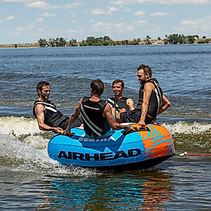 AIRHEAD Big Bertha, 1-4 Rider Towable Tube for Boating