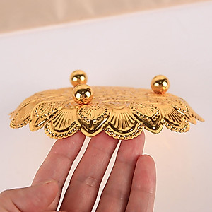 Tnfeeon Metal Fruit Basket, Chinese Gold Fruit Bowl Fruit and Vegetables Holder for Counters Kitchen Countertop Home Decor High end Look