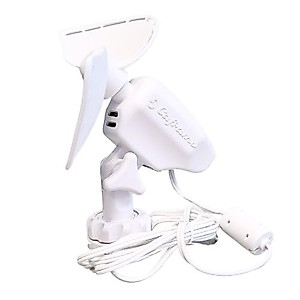 SEEKR Ultimate™ Fan from by Caframo. Grill-free, whisper-quiet 12V fan with shock-absorbing FingerSafe™ blades, 2-speeds, direct wire connection. Made in Canada. White.