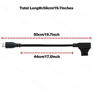 Alvin's Cables Micro USB to D Tap AlvinTap Protective DTap Motor Power Cable for Tilta Nucleus Nano
