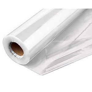 Purple Q Crafts Clear Cellophane Wrap Roll 16 Inches Wide 100 Feet Long Thick Cellophane Roll for Baskets Gifts Flowers Food Safe Cello Rolls. (16" x100')