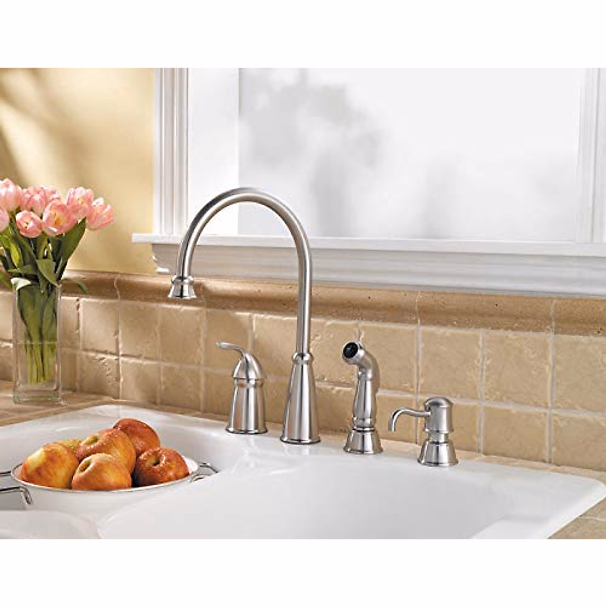 Pfister GT26-4CBC Avalon One-Handle Kitchen Faucet with Side Spray, Chrome