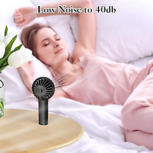 ELZO Mini Handheld Fan, Rechargeable Portable Fan, Small Personal Fan with 3 Speeds, USB Pocket Fan for Eyelash Makeup Travel Trip Beach Indoor Outdoor Kids Girls Women