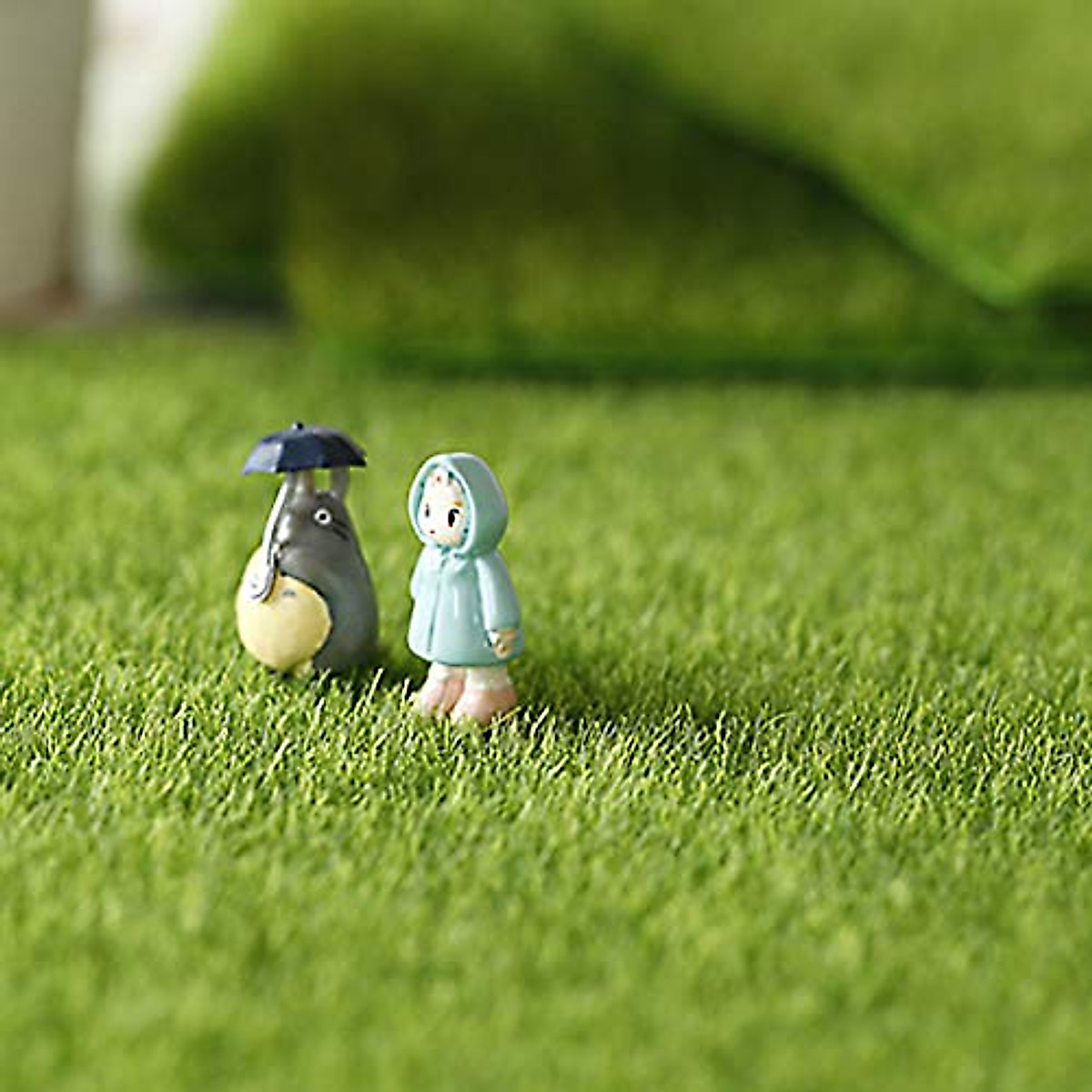 Shindel Fairy Artificial Grass, Miniature Fake Garden Grass for Crafts, Ornament Garden Dollhouse DIY Decoration, 6''x 6'', 4 PCS