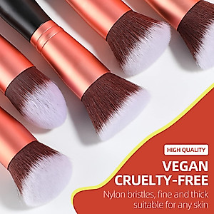 BS-MALL Makeup Brushes Stand Up Premium Synthetic Foundation Powder Concealers Eye Shadows (14Black)