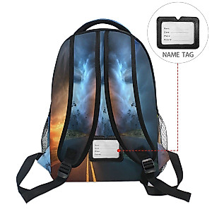 Glaphy Tornado Colorful Backpack School Book Bag Lightweight Laptop Backpack for Boys Girls Kids