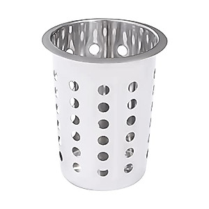 DNYSYSJ Silverware Organizer,4-Holes Flatware Organizers Stainless Steel Cylinder Flatware Silverware Utensil Holder Organizer Caddy,for Kitchen,Shops, Restaurants,Hotels,Drying Rack for Silverware
