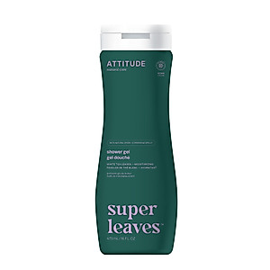 ATTITUDE Body Wash, EWG Verified Shower Gel, Dermatologically Tested, Plant and Mineral-Based, Vegan Personal Care Products, White Tea Leaves, 16 Fl Oz