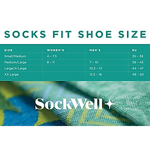 Sockwell Men's Featherweight Moderate Graduated Compression Sock, Charcoal - M/L