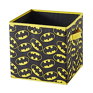 Idea Nuova Batman Collapsible Storage Cube, Black (Pack of 2)