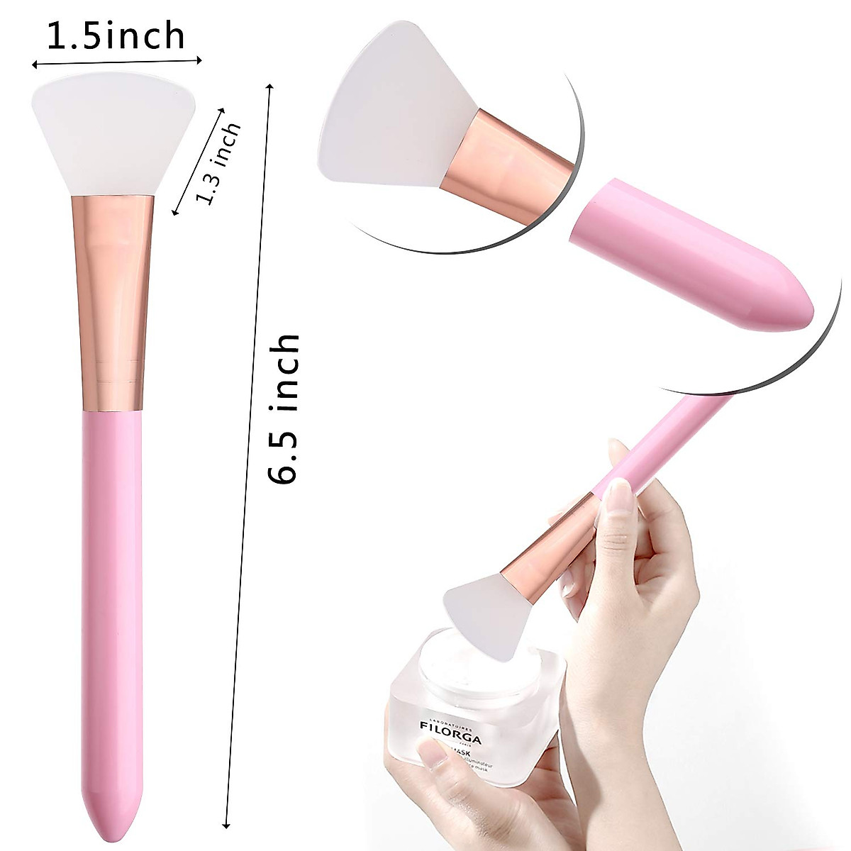 Elisel 5pcs Silicone Face Mask Brushes Flexible Facial Mud Mask Applicator Brush for Applying Facial Mask,Sleeping Mask, clay mask,Body Lotion Mask Beauty Tools Makeup Brushes Applicator (Style 1)