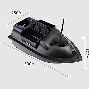 RC Fishing Bait Boat, GPS Positioning Automatic Return, Three Warehouse Bait Boat, Double-Engine Remote Control Fishing Boat Fishing Tool,Black,GPS 12000MAH