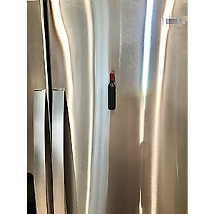 Magnetic Bottle Opener - Stick to Refrigerator for Wine and Beer Bottles Cute Two-Function Wine Bottle Shaped Magnetic Bottle Opener for Fridge