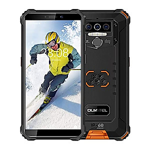 OUKITEL WP5 Pro Rugged Cell Phone Unlocked, 4GB +64GB 8000mAh Android 10 Smartphone IP68 Waterproof 5.5" HD+ Triple Camera Global Version 4G LTE GSM AT&T T-Mobile Metro PCS Face ID Fingerprint