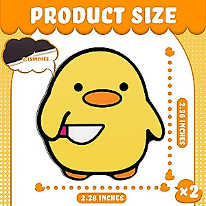 2 Pcs Duck with Knife Magnet Decal Duck Fridge Magnets Funny Duck Refrigerator Magnets Duck Magnetic Stickers Decals