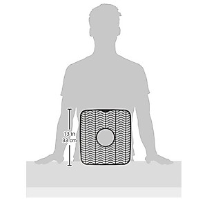 Rubbermaid Sink Protector Mat, Small, Black Waves