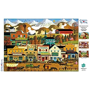 Buffalo Games - Charles Wysocki - Pete's Gambling Hall - 300 Large Piece Jigsaw Puzzle