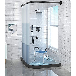 Bath Chair Shower Benches Bench with Arms,Medical Shower Chair Bench Bath Stool Safety Shower Seat for Elderly, Adults, Disabled,Blue Shower Stools and Benches