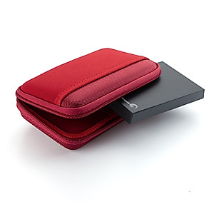 Drive Logic DL-64-RED Portable EVA Hard Drive Carrying Case Pouch, Red