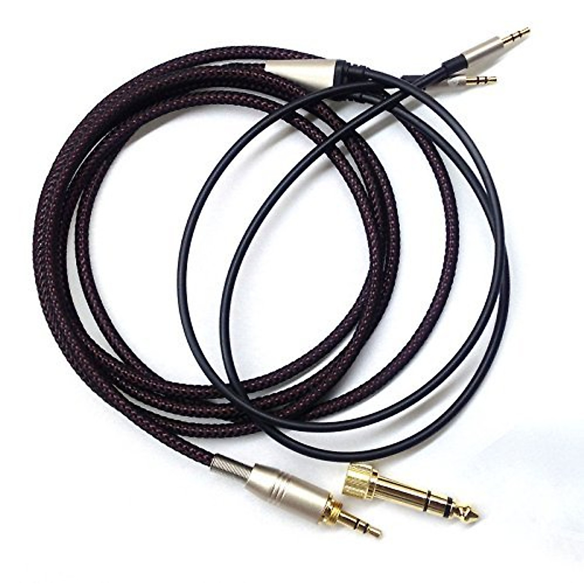 NEW NEOMUSICIA Replacement Cable Compatible Hifiman HE400S, HE-400I, HE-400i（2.5mm Plug Version）, HE560, HE-350, HE1000, HE1000 V2 Headphone 3.5mm and 6.35mm to Dual 2.5mm Jack Male Cord 1.5m/4.9ft